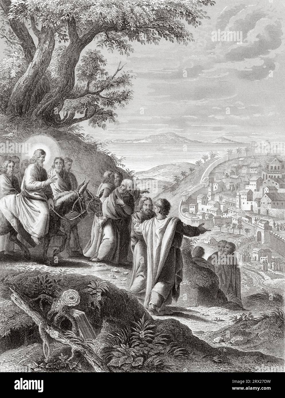 Jesus Weeps over Jerusalem. Illustration for The life of Our Lord Jesus ...