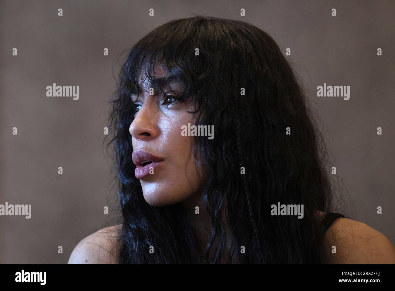 Swedish Eurovision Song Contest 2023 winner Loreen during an interview ...