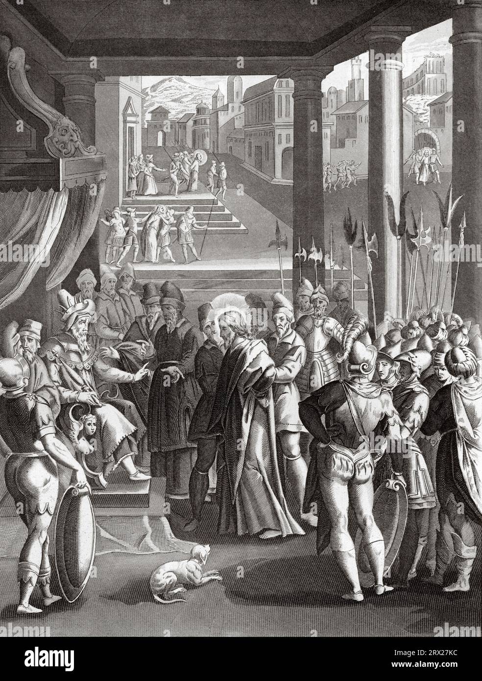 Christ before Herod. Illustration for The life of Our Lord Jesus Christ ...