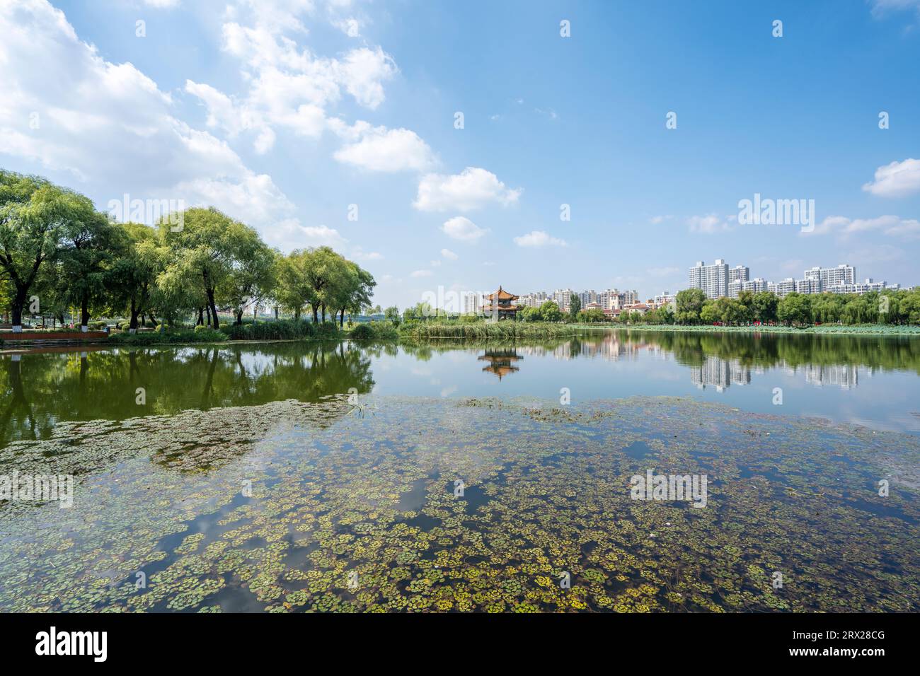 Scenery of Waterfront Cities in North China Stock Photo - Alamy