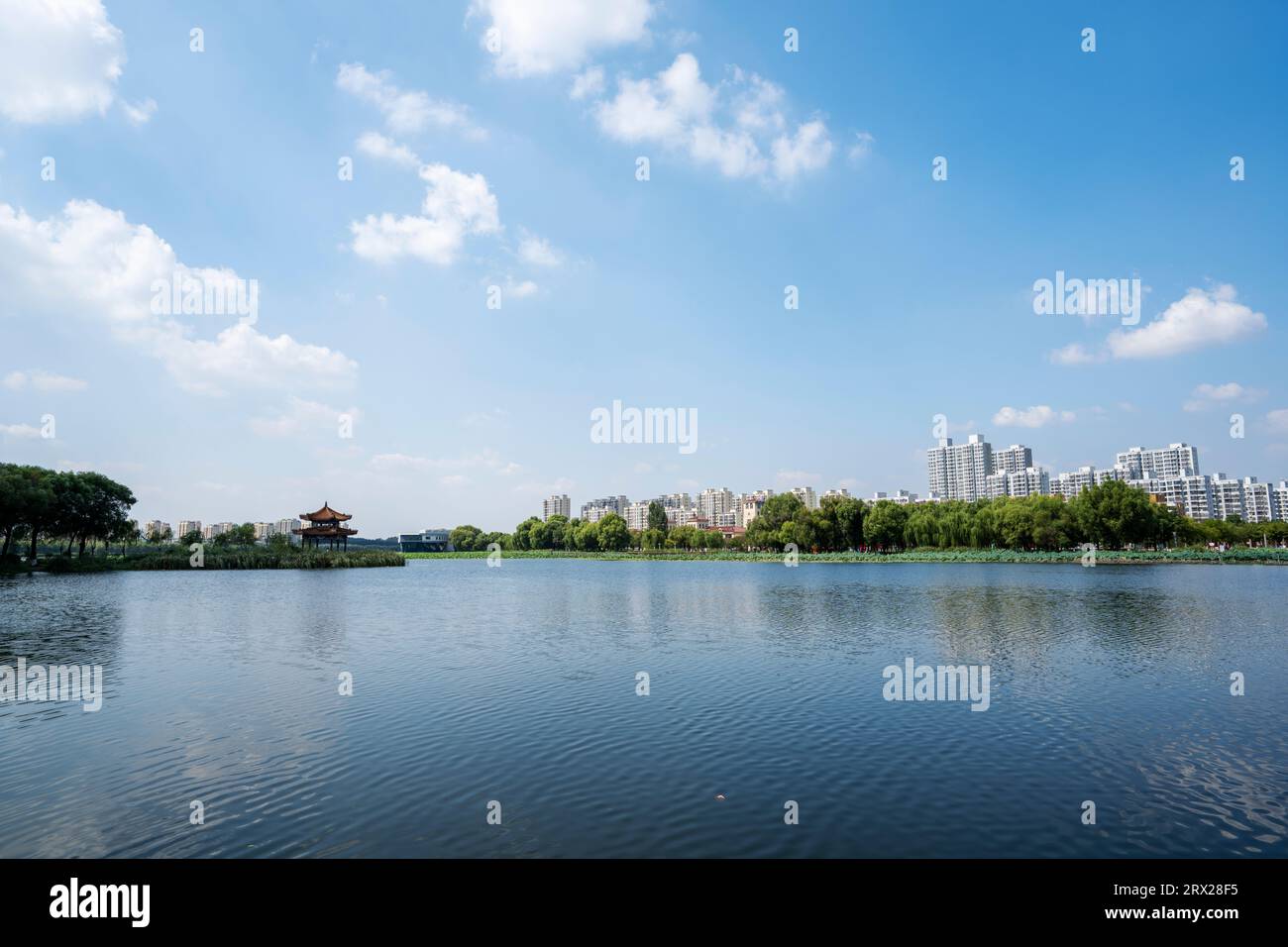 Scenery of Waterfront Cities in North China Stock Photo - Alamy