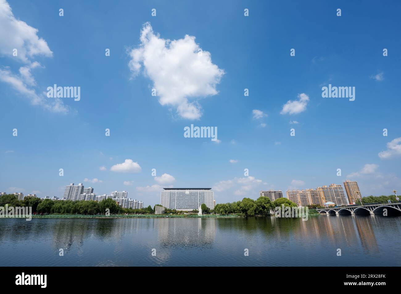 Scenery of Waterfront Cities in North China Stock Photo - Alamy