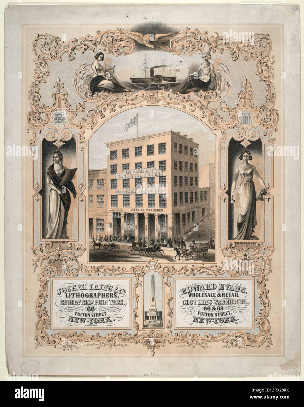 Lithograph, Advertisement for Joseph Laing & Co.: Lithographers ...