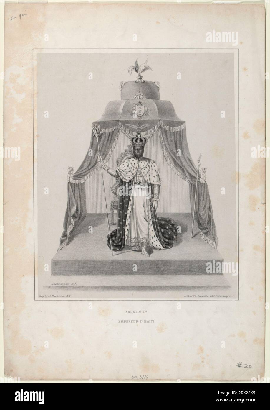 Lithograph, "Faustin I, Empereur D'Haiti". DL*60.3119. Peters Prints ...
