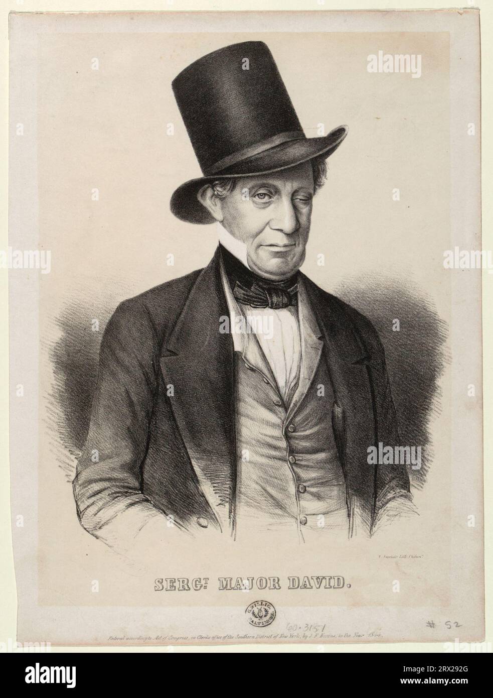 Lithograph, "Sergeant Major David". DL*60.3151. Peters Prints ...