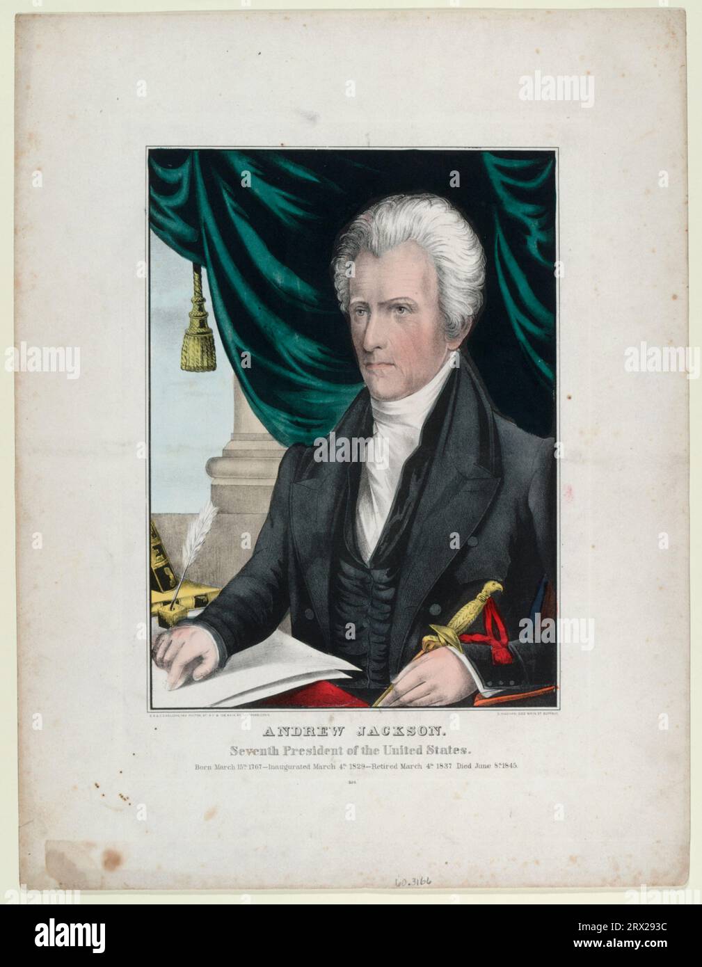 Lithograph, "Andrew Jackson". DL*60.3166. Peters Prints Collection ...