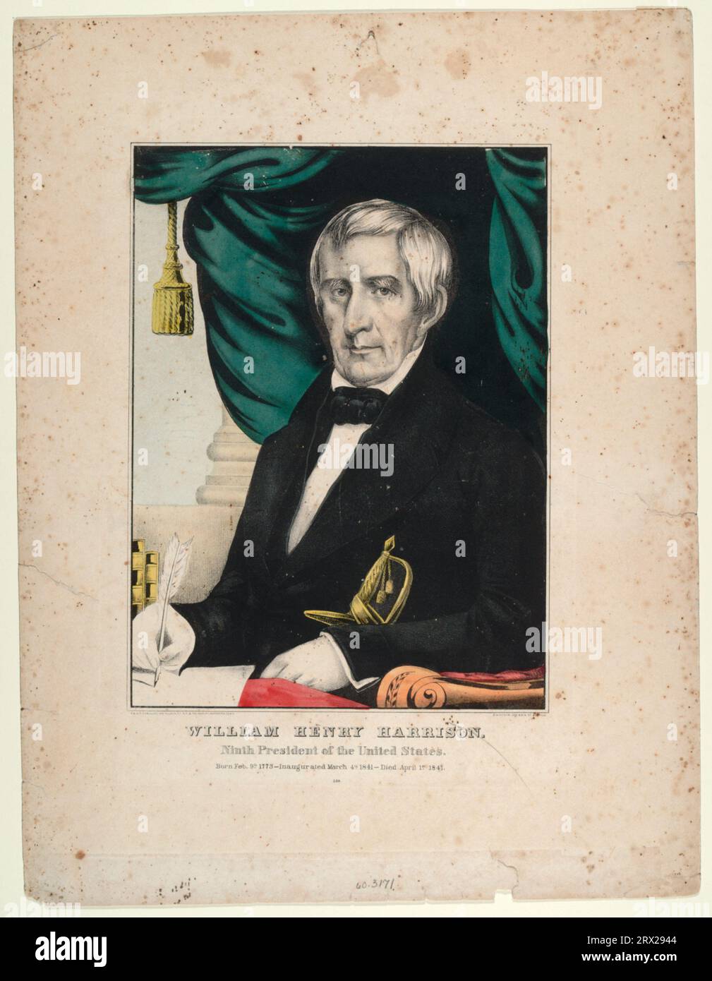 Lithograph, "William Henry Harrison". DL*60.3171. Peters Prints ...
