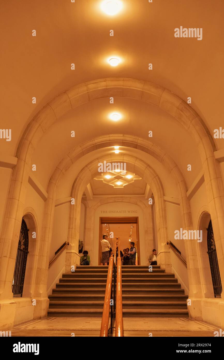 England, London, National Portrait Gallery, Ondaatje Wing Entrance ...