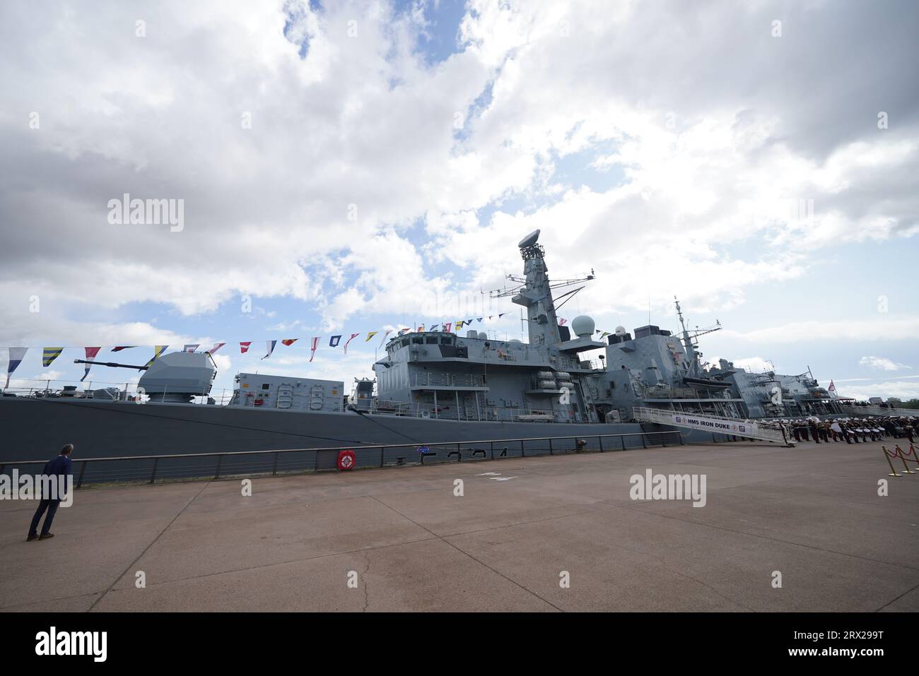 Royal Navy Frigate HMS Iron Duke in Bordeaux ahead of the reception ...