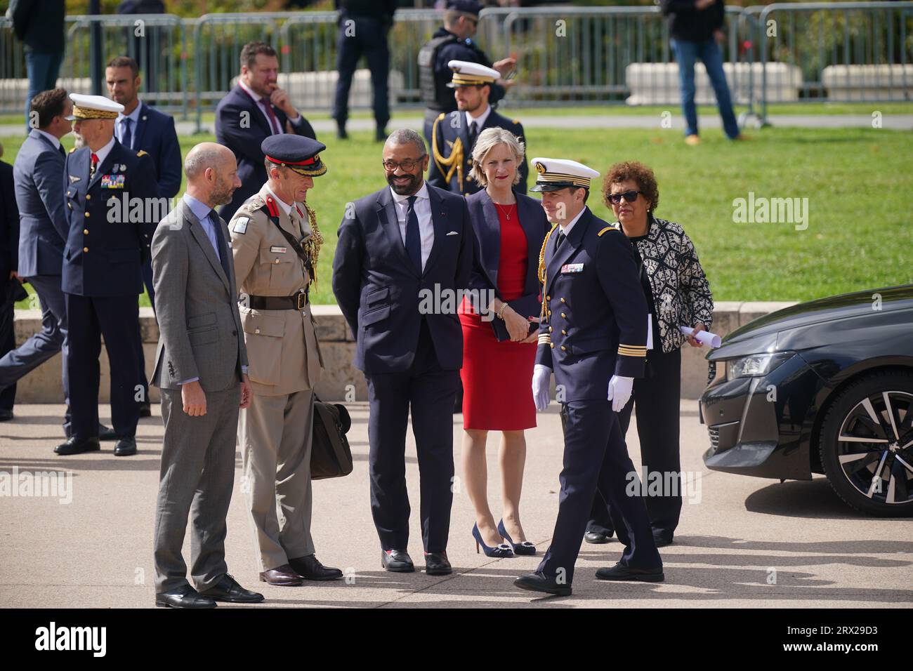 Foreign Secretary James Cleverly and his wife Susannah arriving on ...