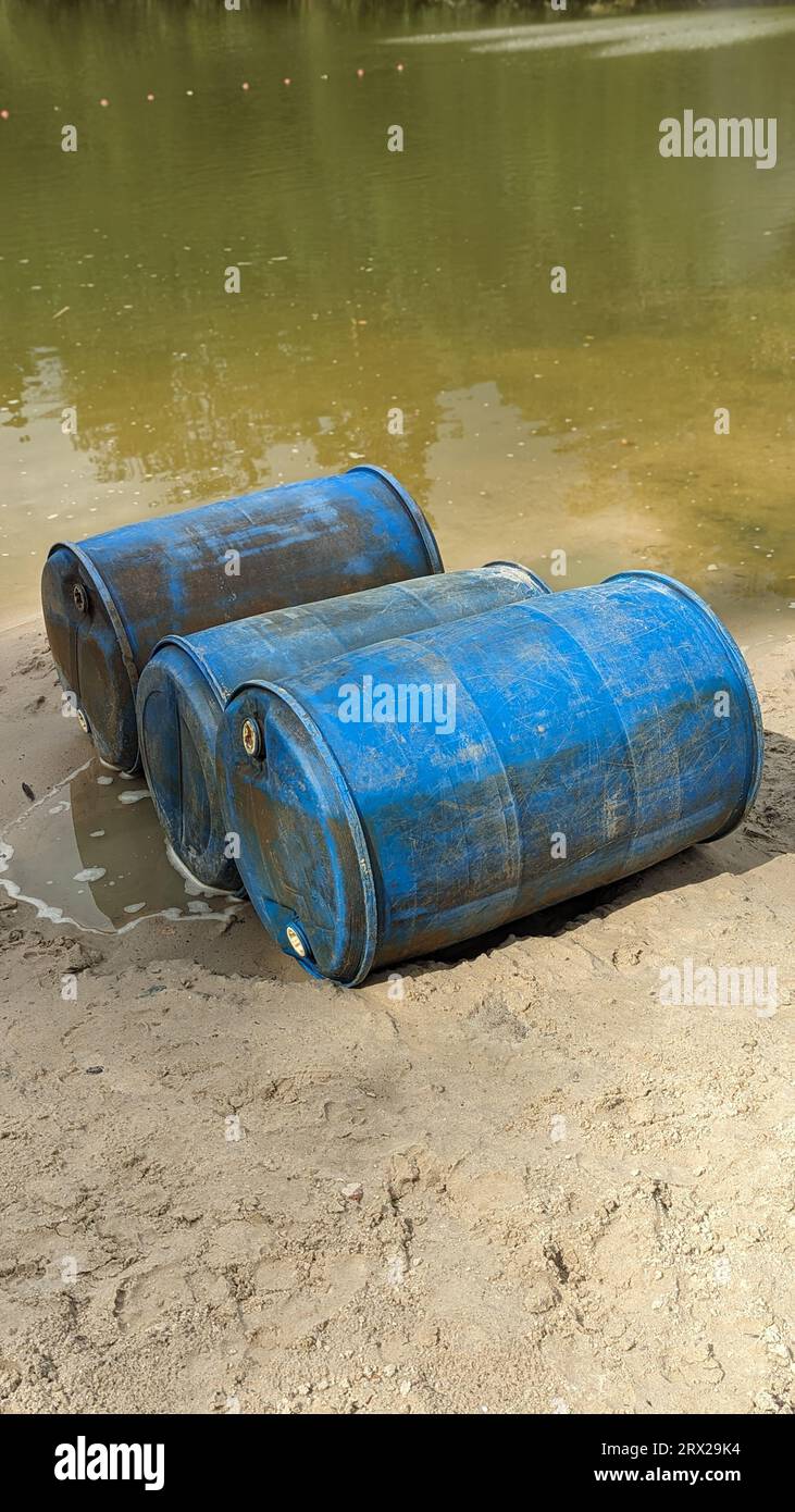 water pollution and environmental pollution by dumping blue waste in ...