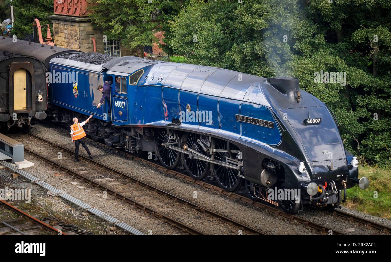 The LNER A4 No. 60007 'Sir Nigel Gresley' during the North Yorkshire ...