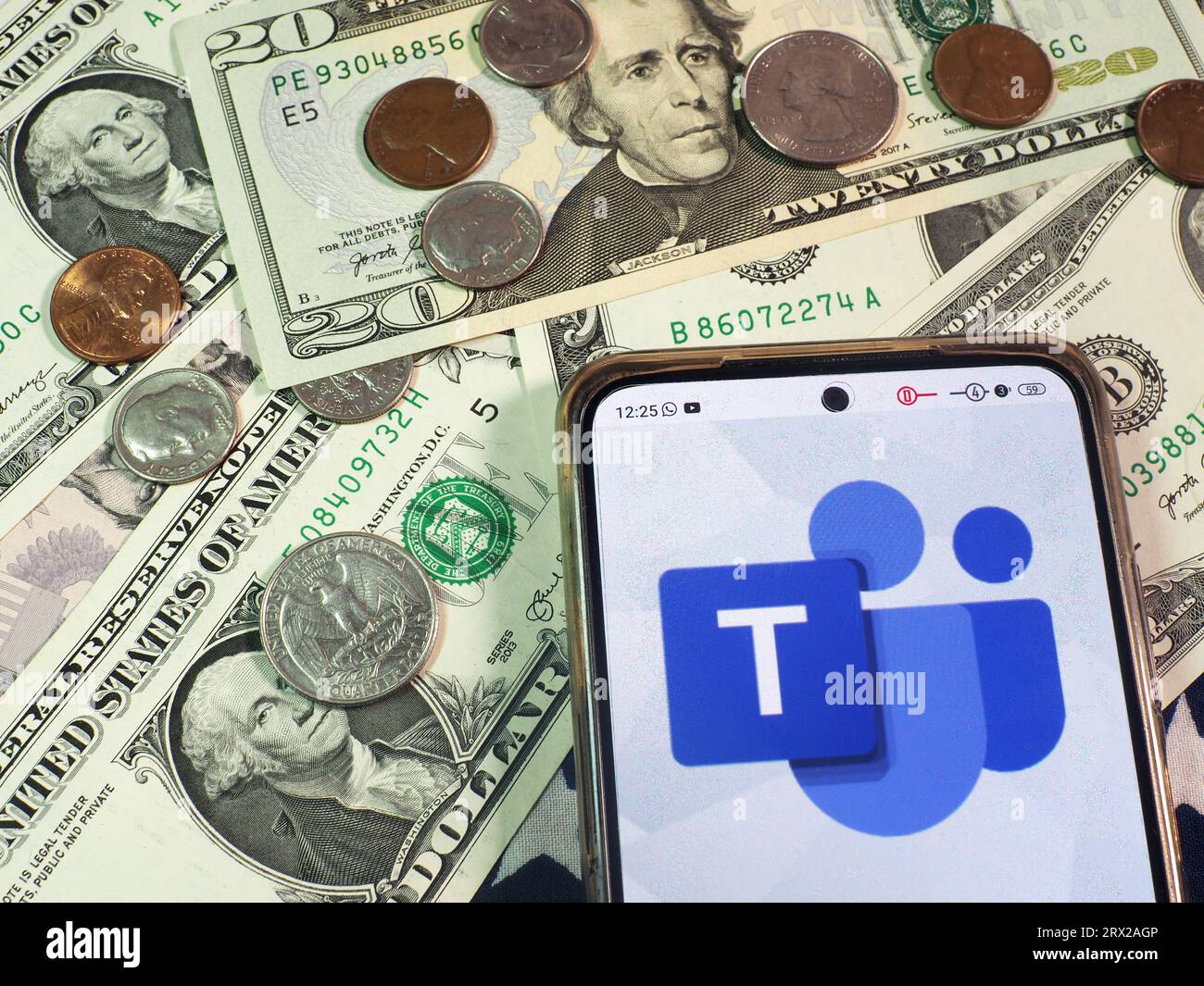 In this photo illustration, Microsoft Teams logo seen displayed on a ...