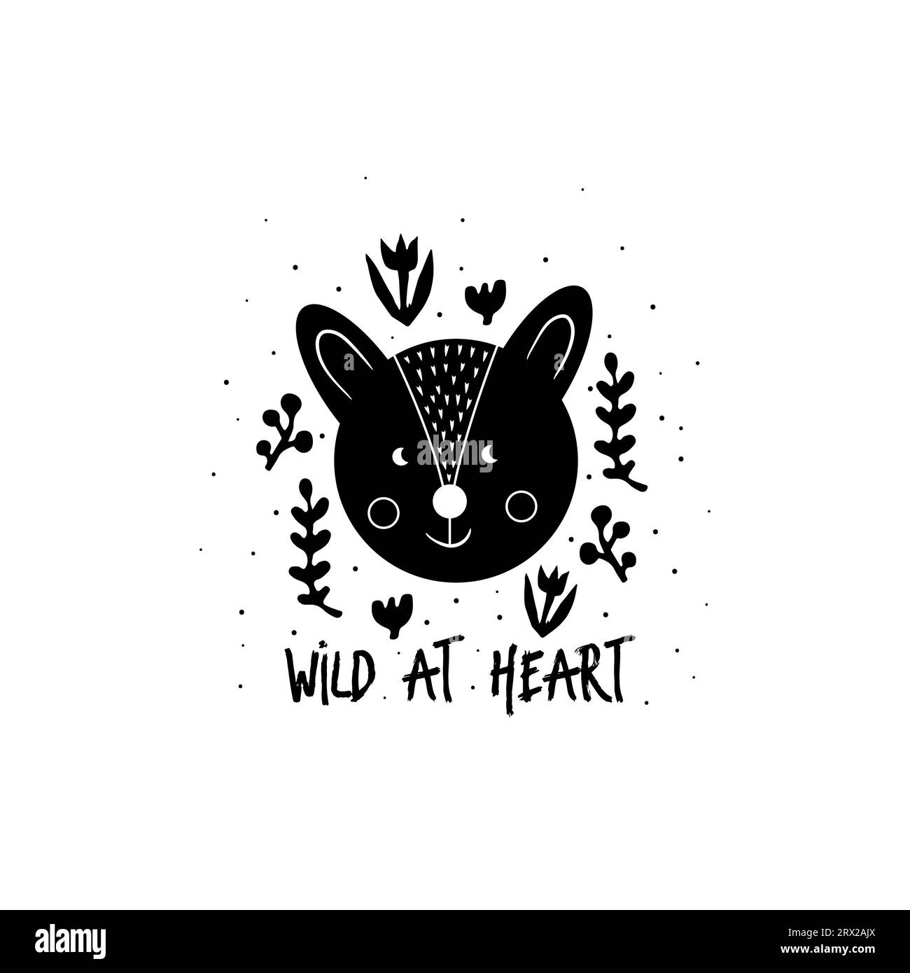 Heart wild forest abstract Stock Vector Images - Alamy