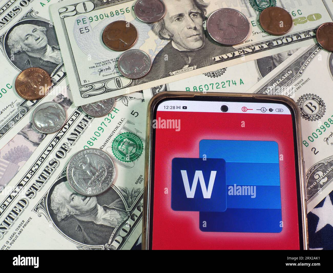 In this photo illustration, Microsoft Word logo seen displayed on a ...