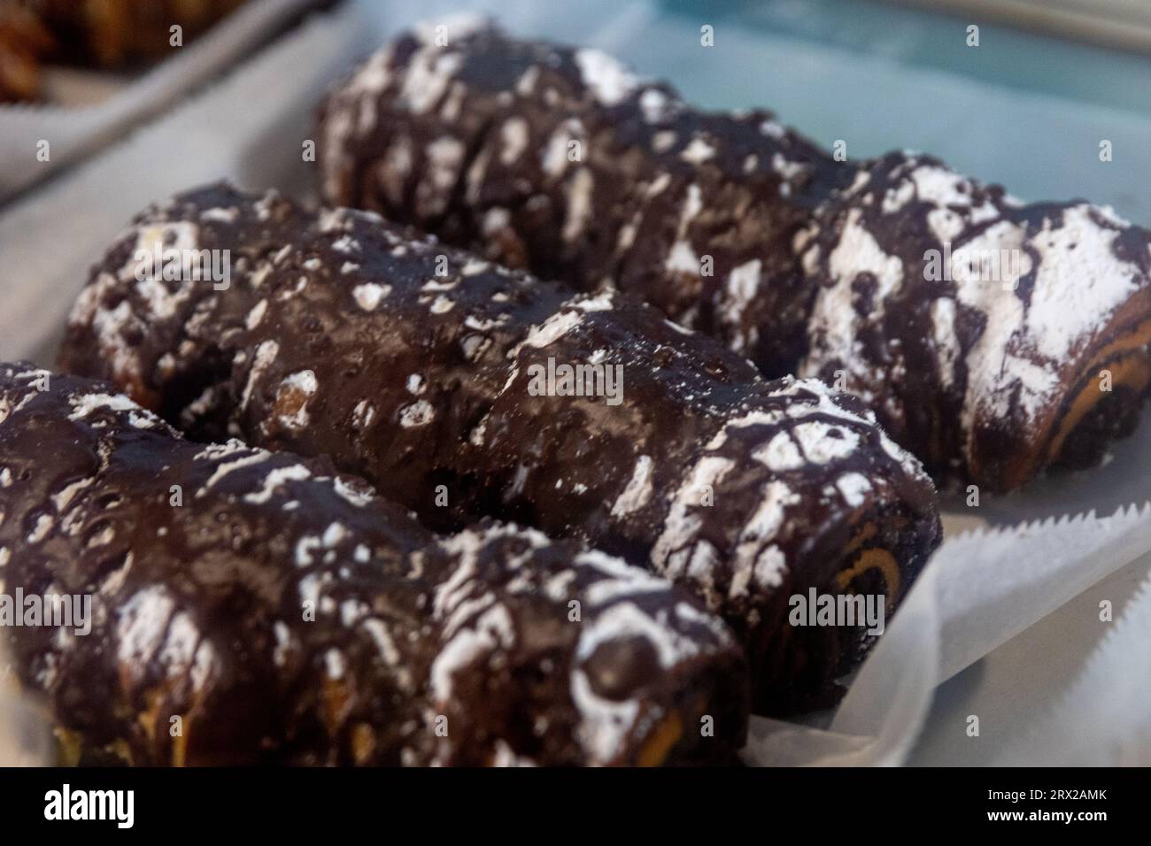 Italian Chocolate Cigar at a bakery Stock Photo - Alamy