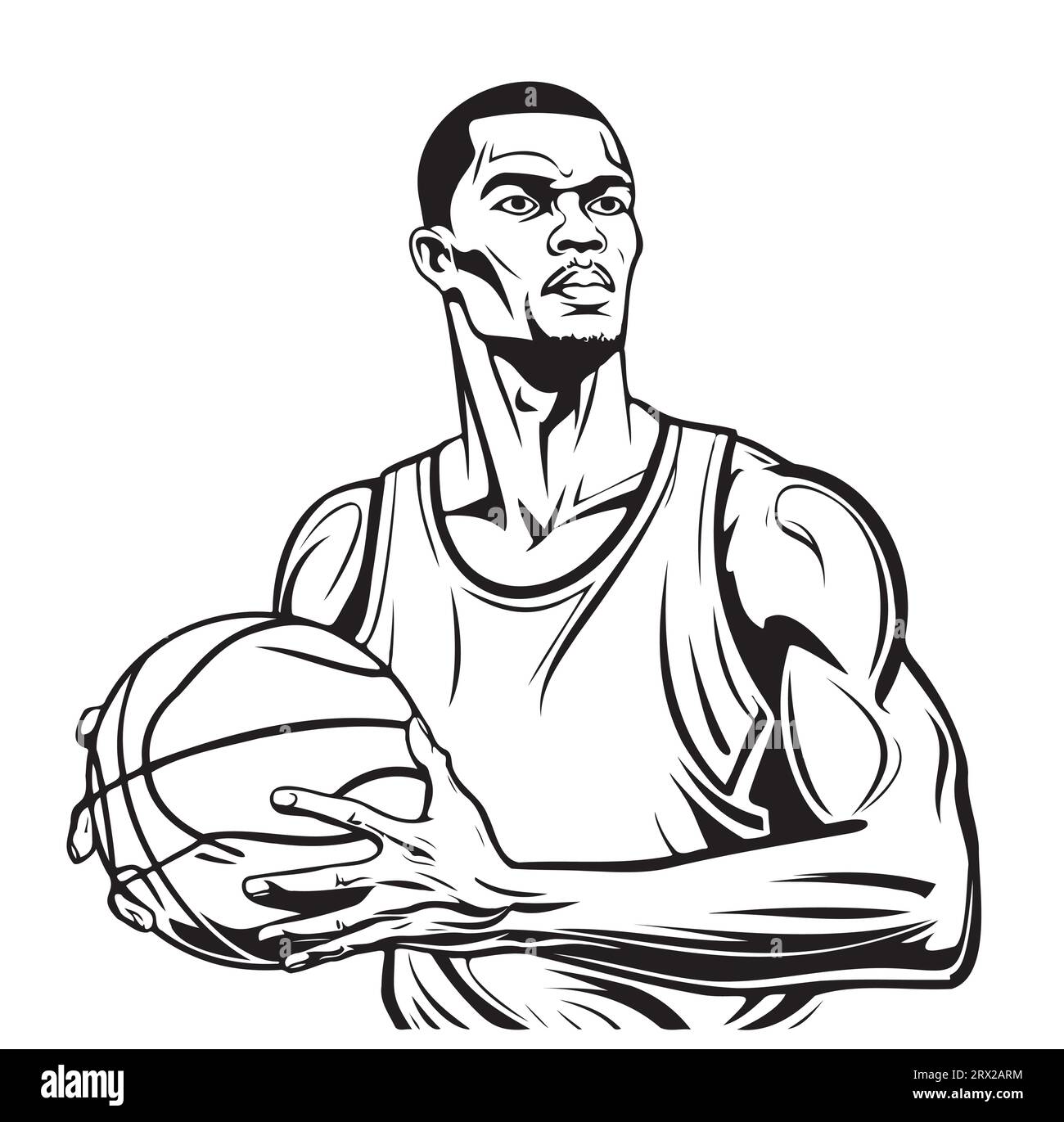 Basketball player sketch hand drawn Vector Sport Stock Vector Image ...