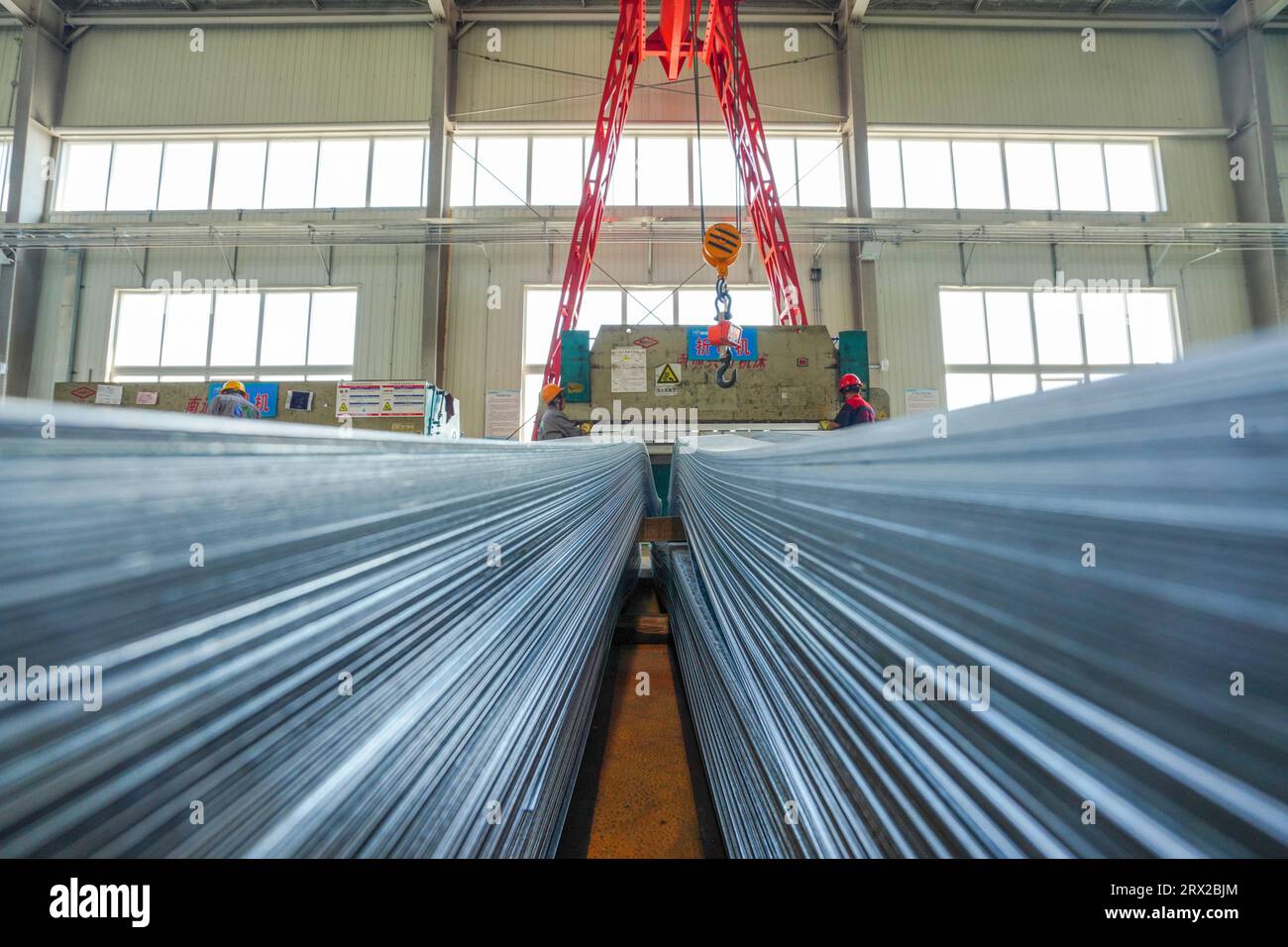 Metal raw materials are stored in a warehouse in North China Stock ...