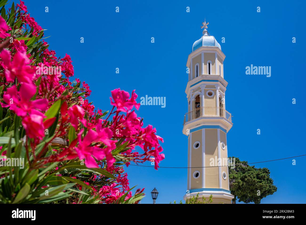 View of typical Greek Orthodox Church near Lakithra, Kefalonia, Ionian ...