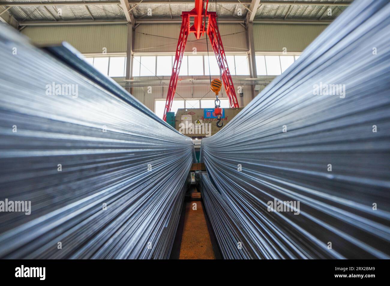 Metal raw materials are stored in a warehouse in North China Stock ...