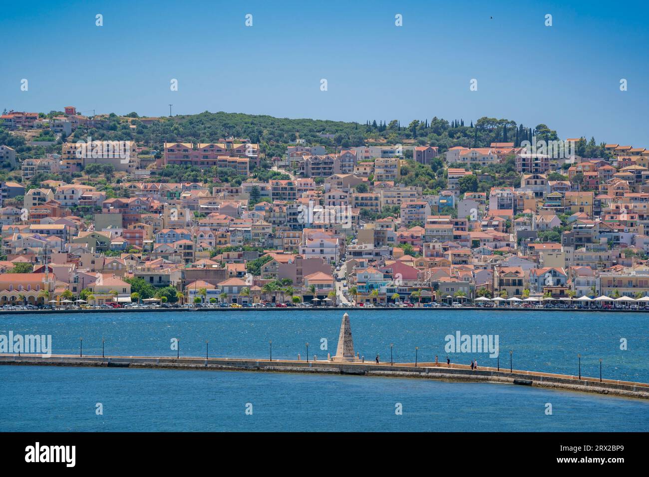 View of Argostoli and De Bosset Bridge, capital of Cephalonia ...