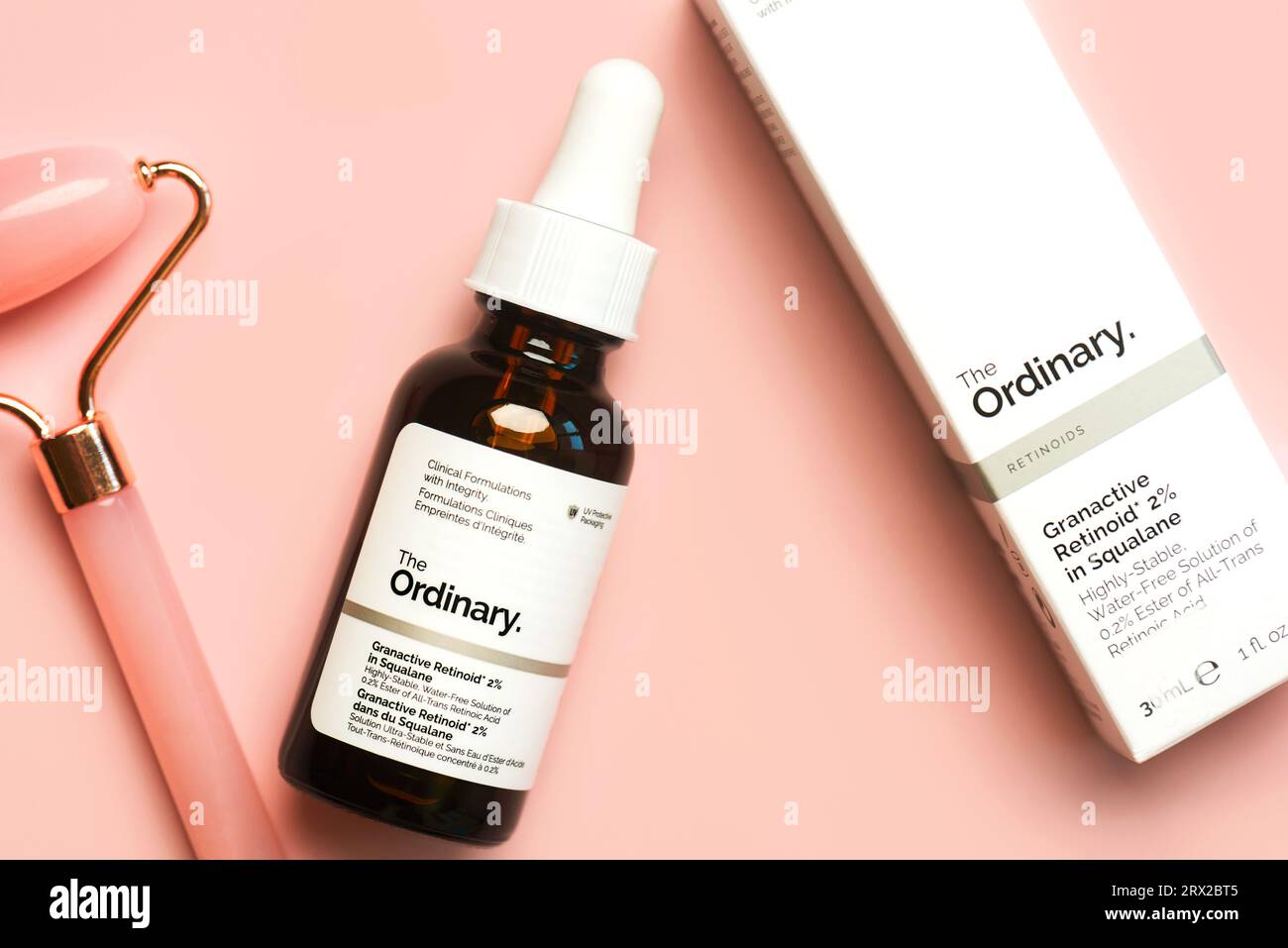 The Ordinary skincare brand. Closeup of The Ordinary retinoid serum ...