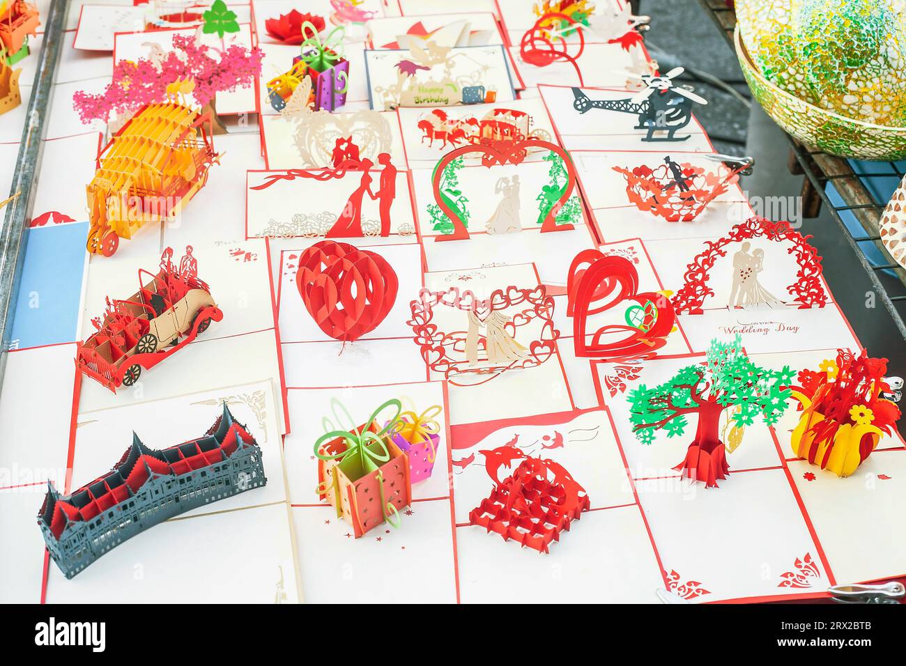 Phuket, Thailand - 25 February 2018: Paper sculptures sold in street ...