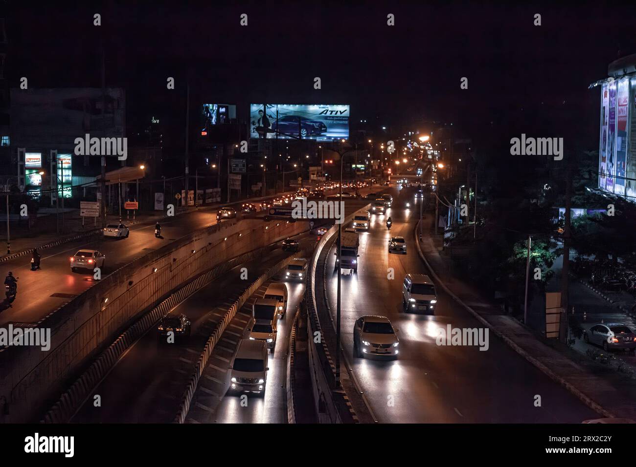 Illuminated elevated expressway hi-res stock photography and images - Alamy