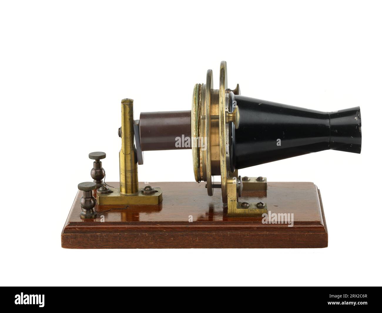 Experimental telephone by Alexander Graham Bell, demonstrated at the ...
