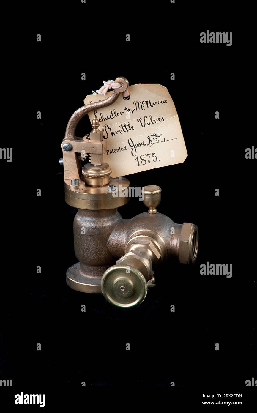 Patent model. Throttle valve, Scheidler and McNamar, patent no. 164219 ...