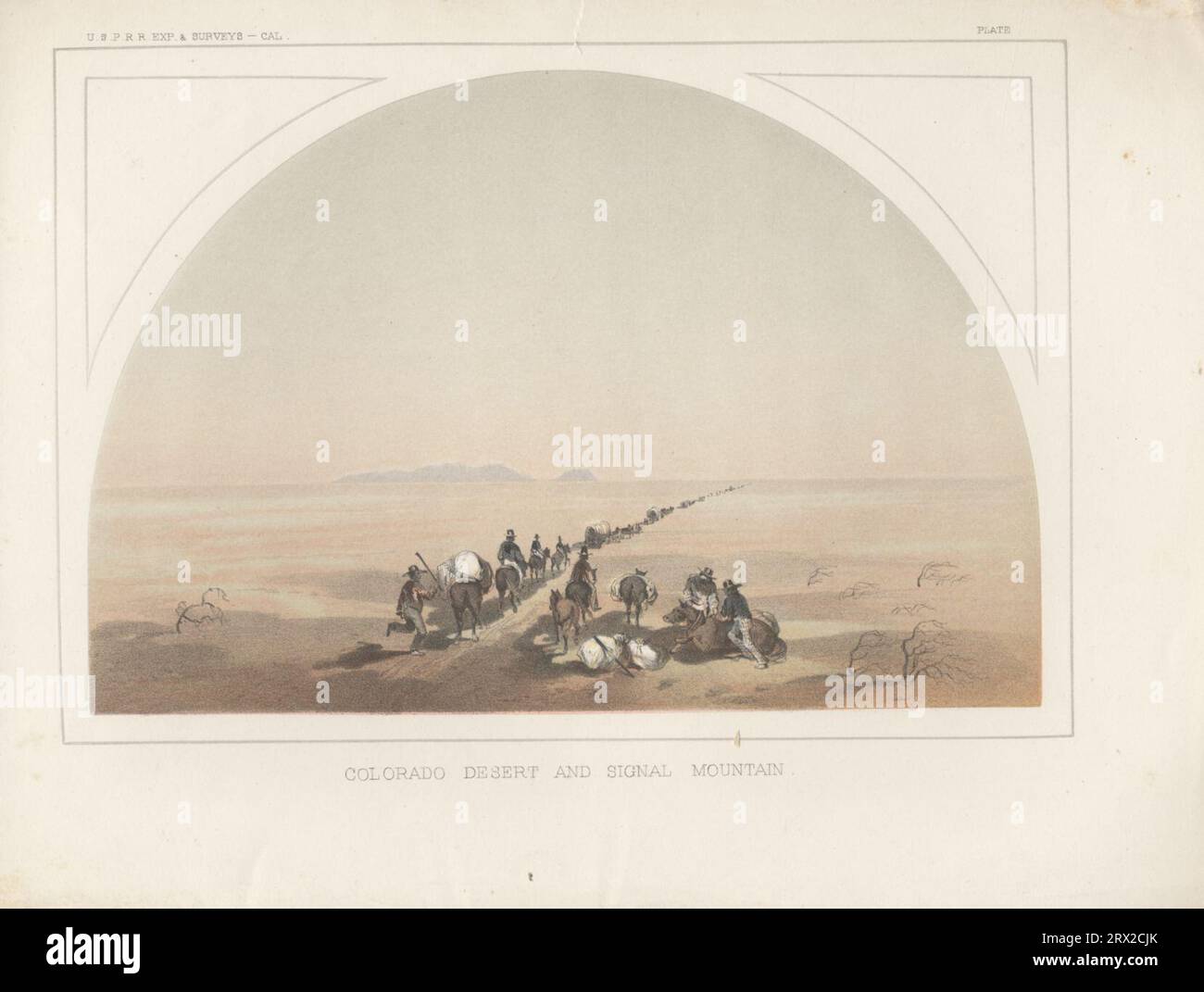 Print. Colorado Desert and Signal Mountain. GA*10729.26.Image cropped ...