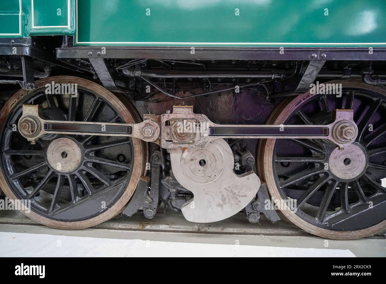 Railway made of robust steel for long-lasting loads on the rails and ...