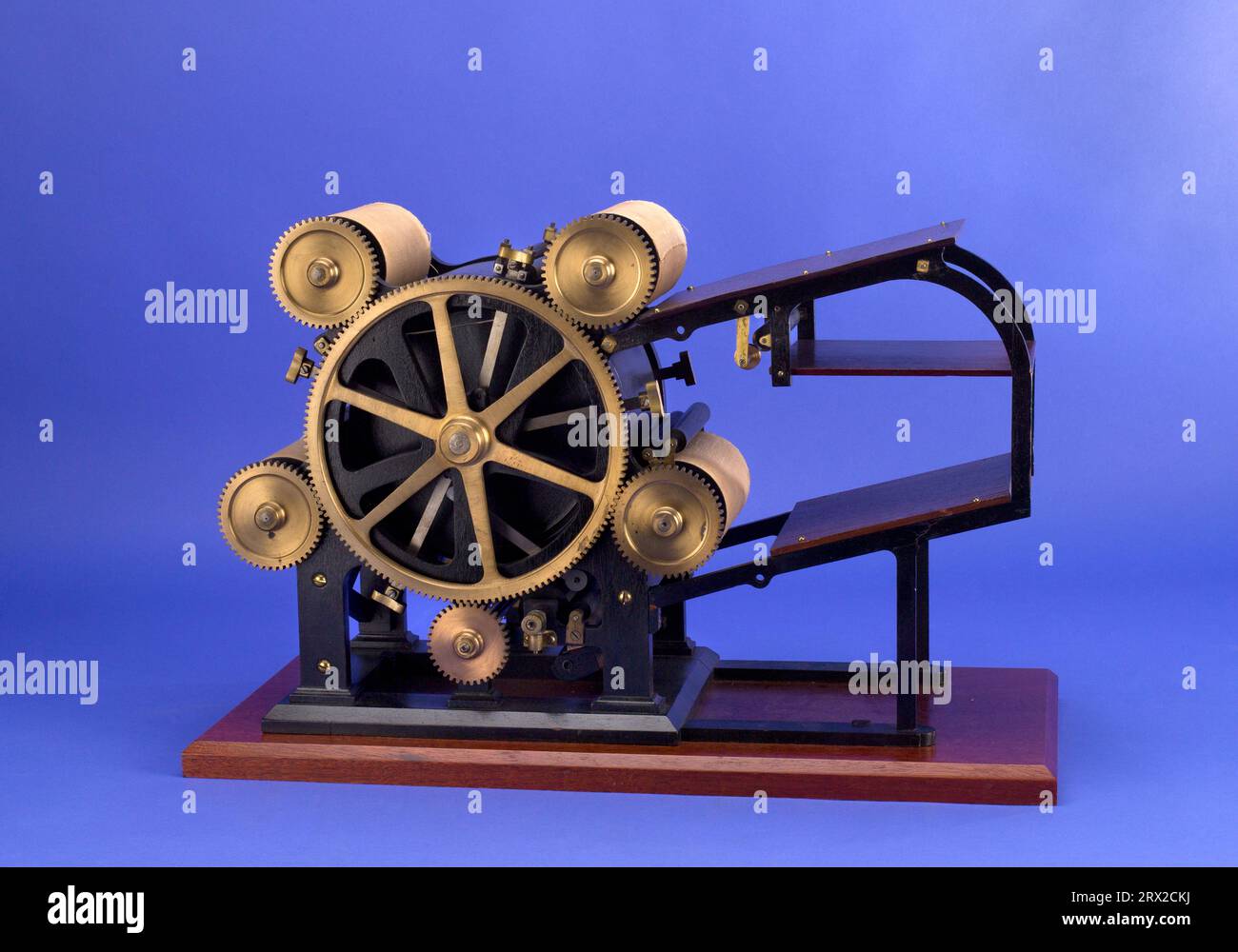Patent model. Rotary printing press, Hoe, 1847, patent no. 5199. GA ...
