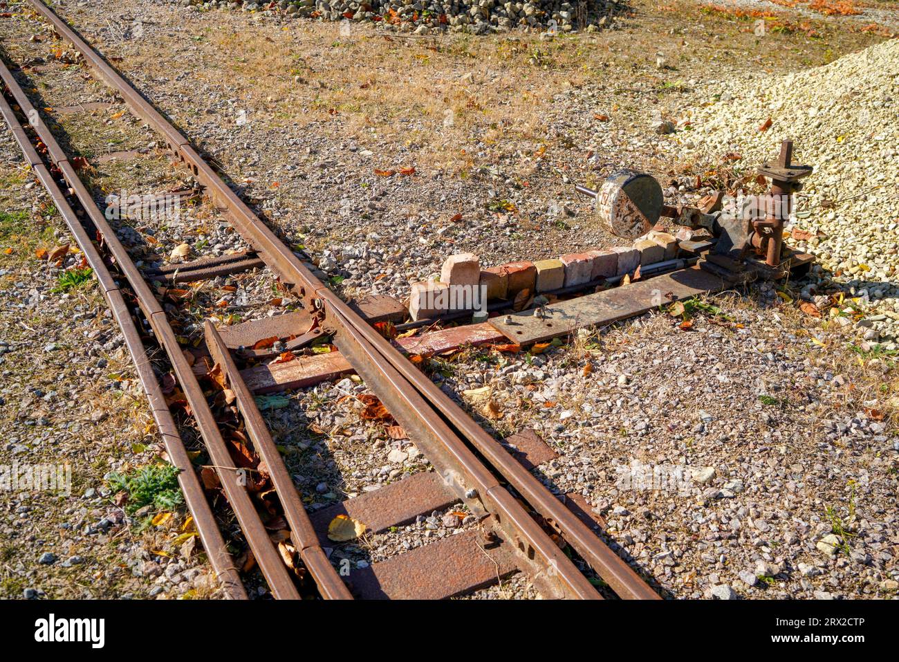 Railway made of robust steel for long-lasting loads on the rails and ...