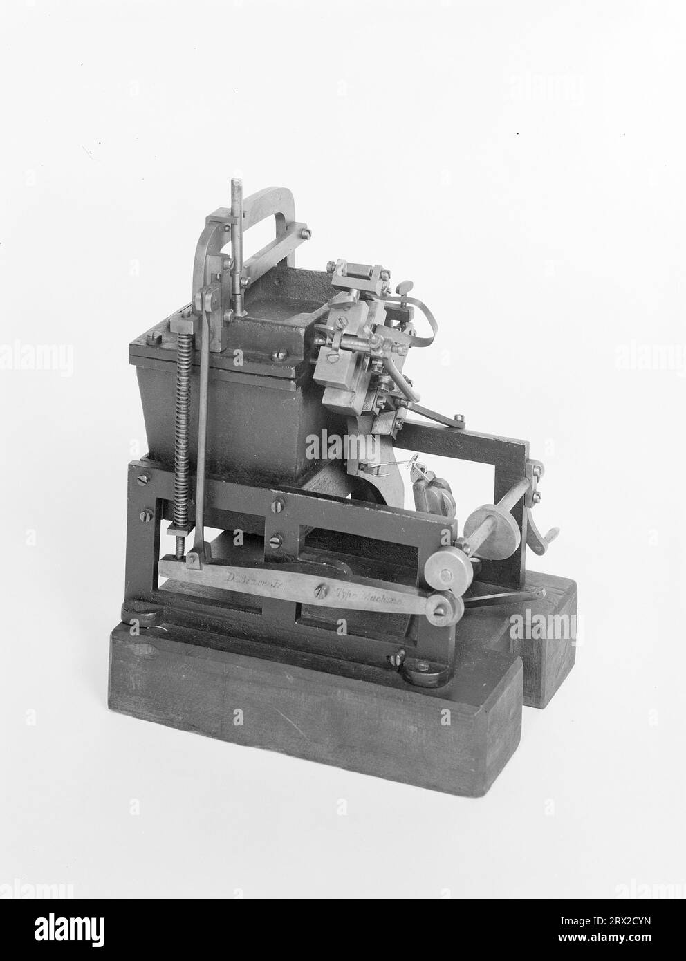 Patent model. Typecasting machine, Bruce, patent no. 4072, from 4" x 5 ...