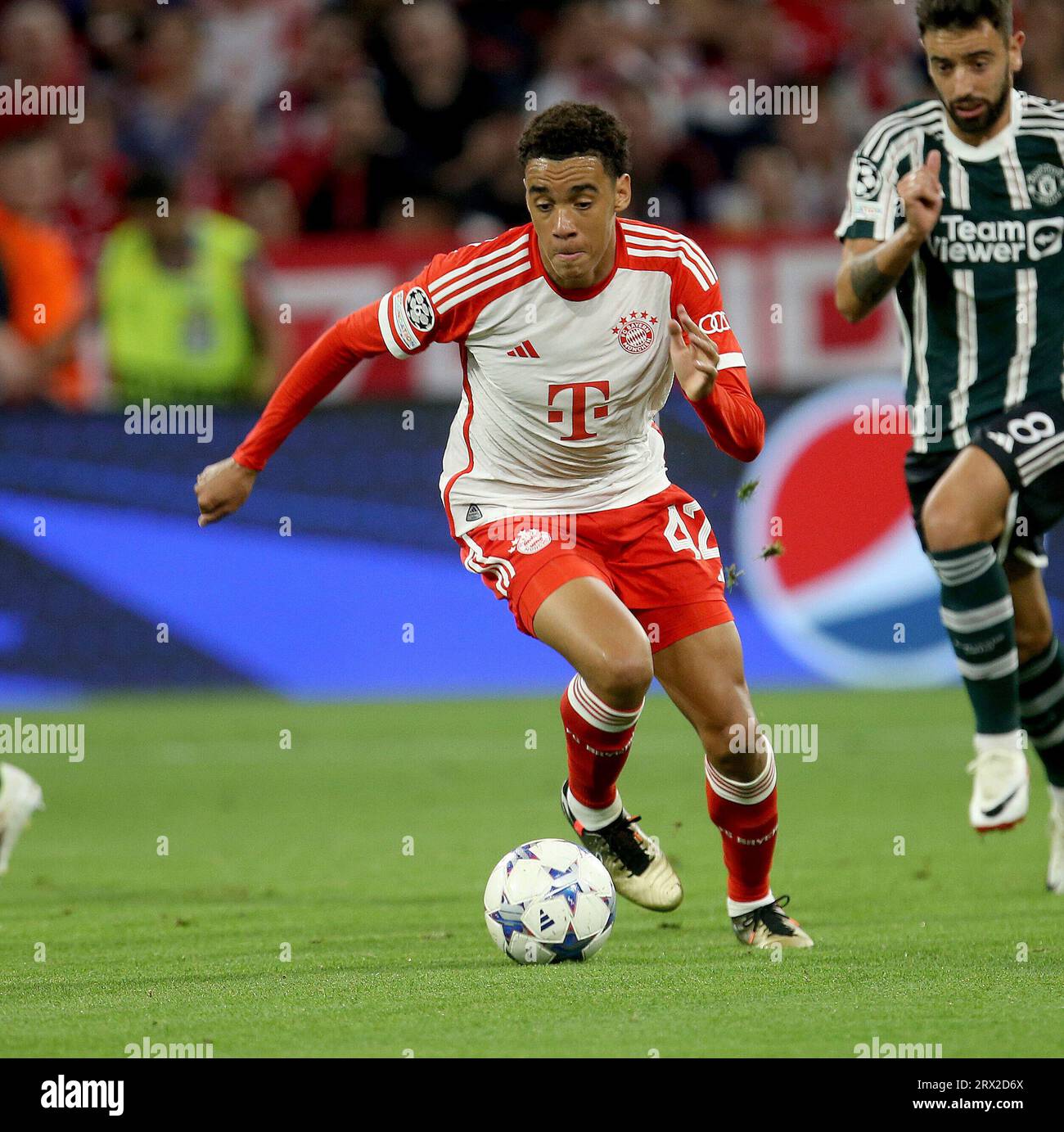 Jamal Musiala (Bayern) . FC Bayern München-Manchester United . München ...