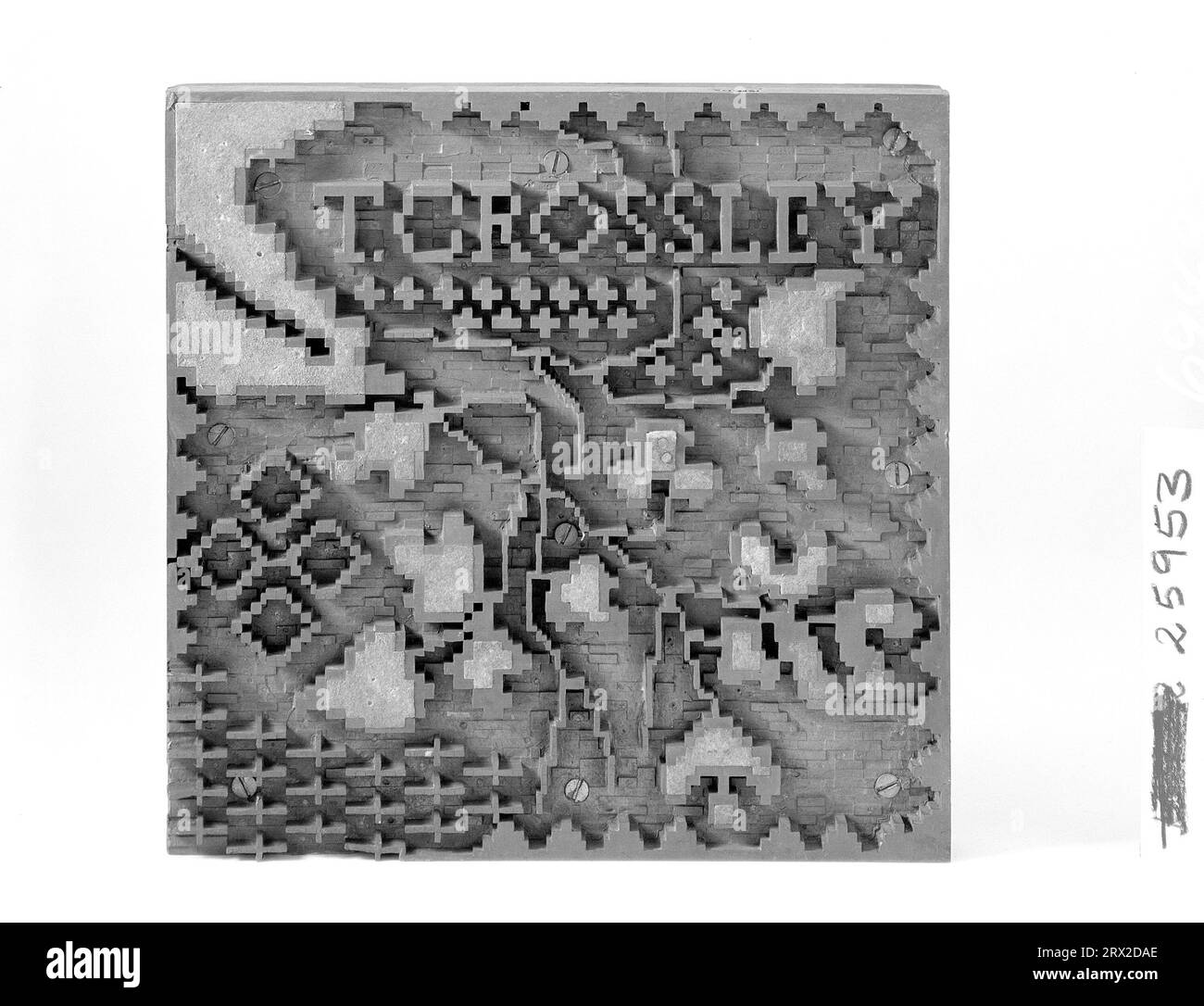 Patent model. Electrotype printing blocks for textile printing ...