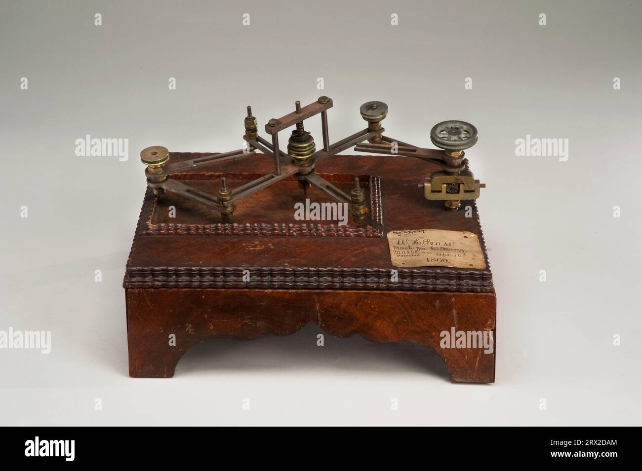 Patent model. Machine for carving marble, Pease, patent no. 27827. GA ...