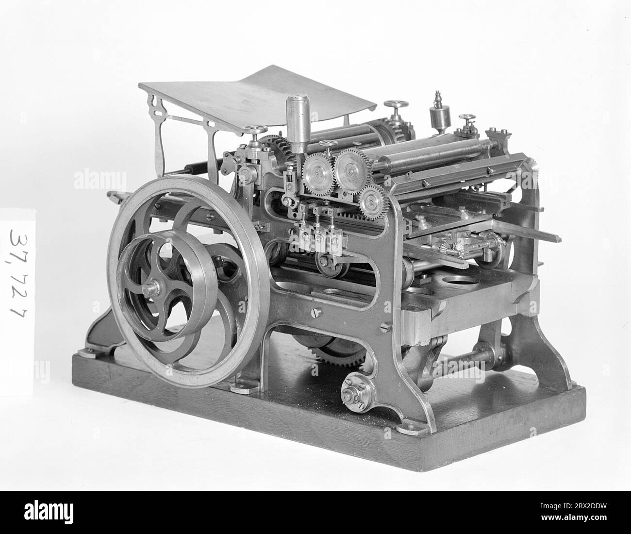 Patent model. Lithographic printing press, Reynolds, patent no. 37727 ...