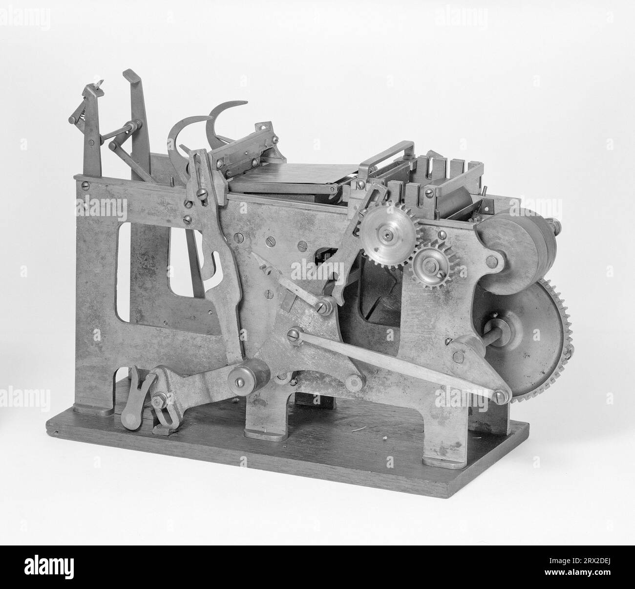 Patent model. Lithographic printing press, Reynolds, patent no. 43796 ...