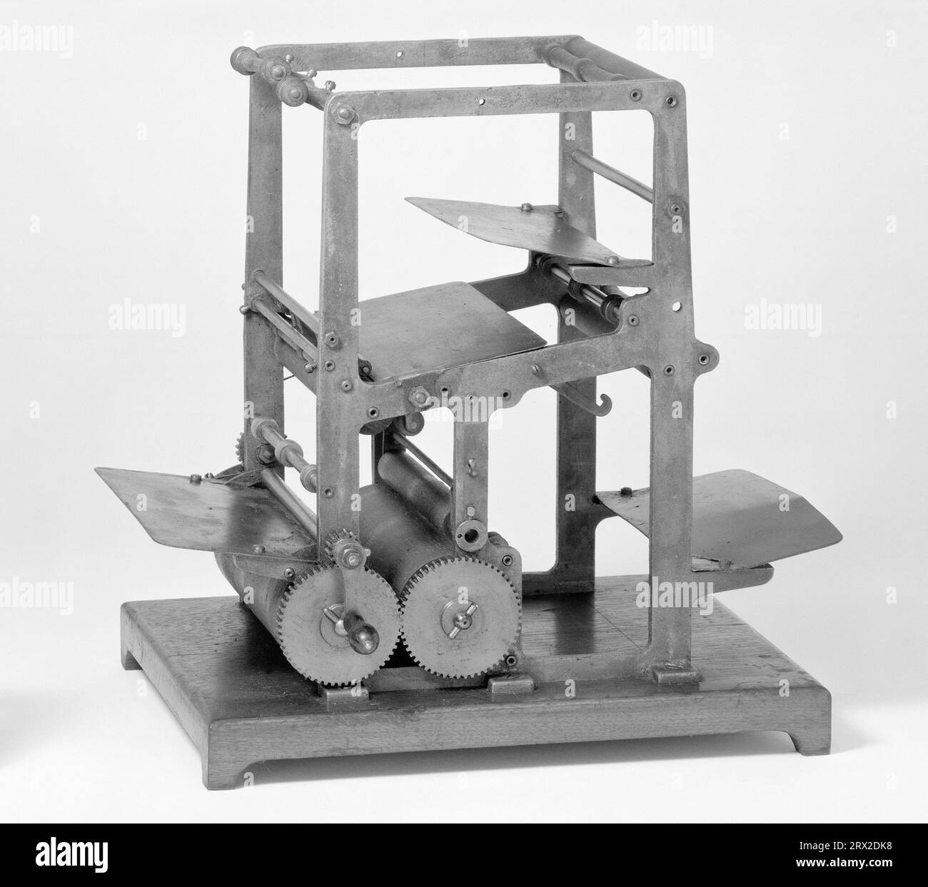 Patent models. Rotary printing press, Hoe, patent no. 113769, from 4" x ...