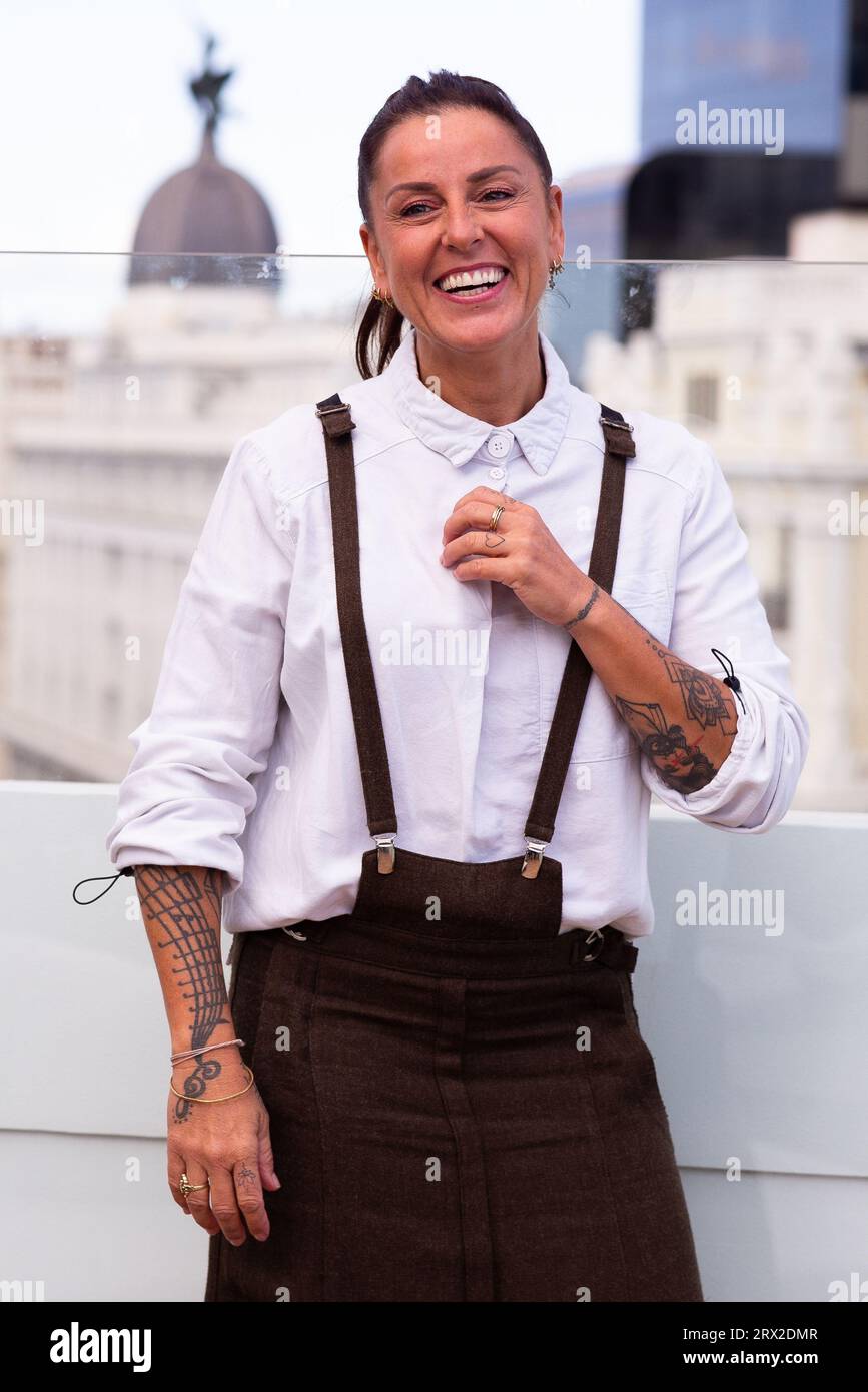 The singer La Mari de Chambao poses during the portrait session. on ...