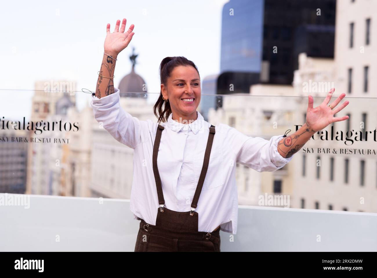 The singer La Mari de Chambao poses during the portrait session. on ...