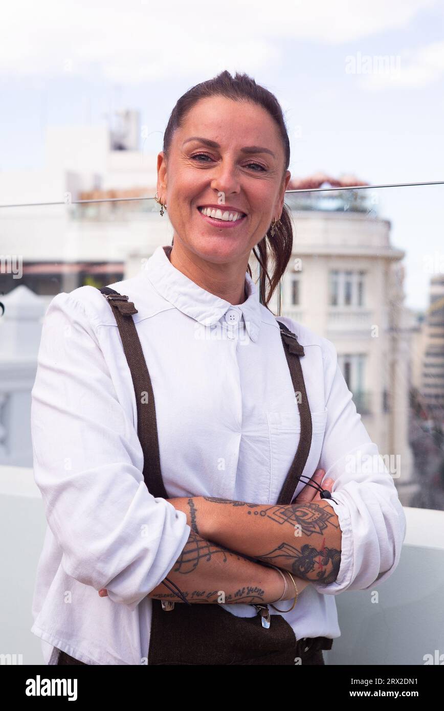 The singer La Mari de Chambao poses during the portrait session. on ...