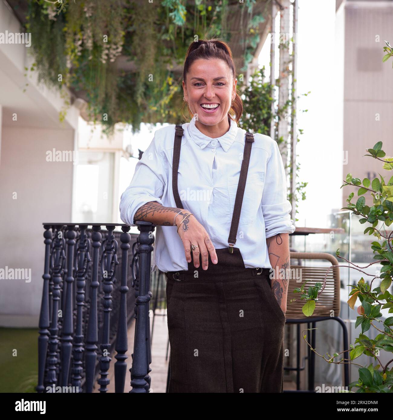 The singer La Mari de Chambao poses during the portrait session. on ...