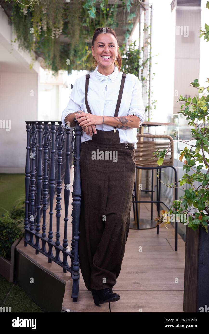 The singer La Mari de Chambao poses during the portrait session. on ...