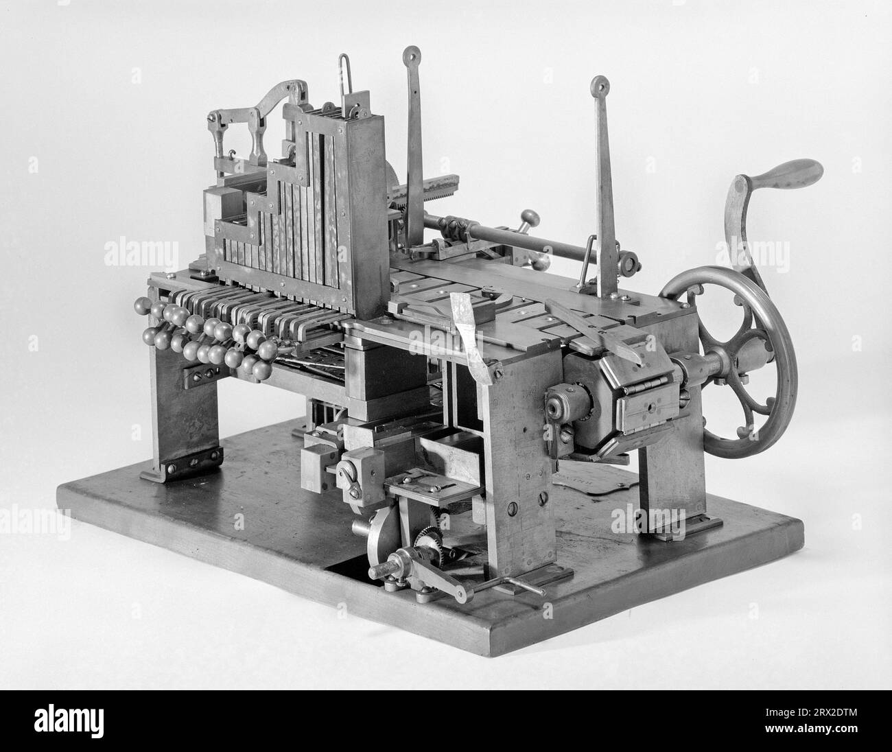 Patent model. Typesetting and distributing machine, Reynolds, patent no ...