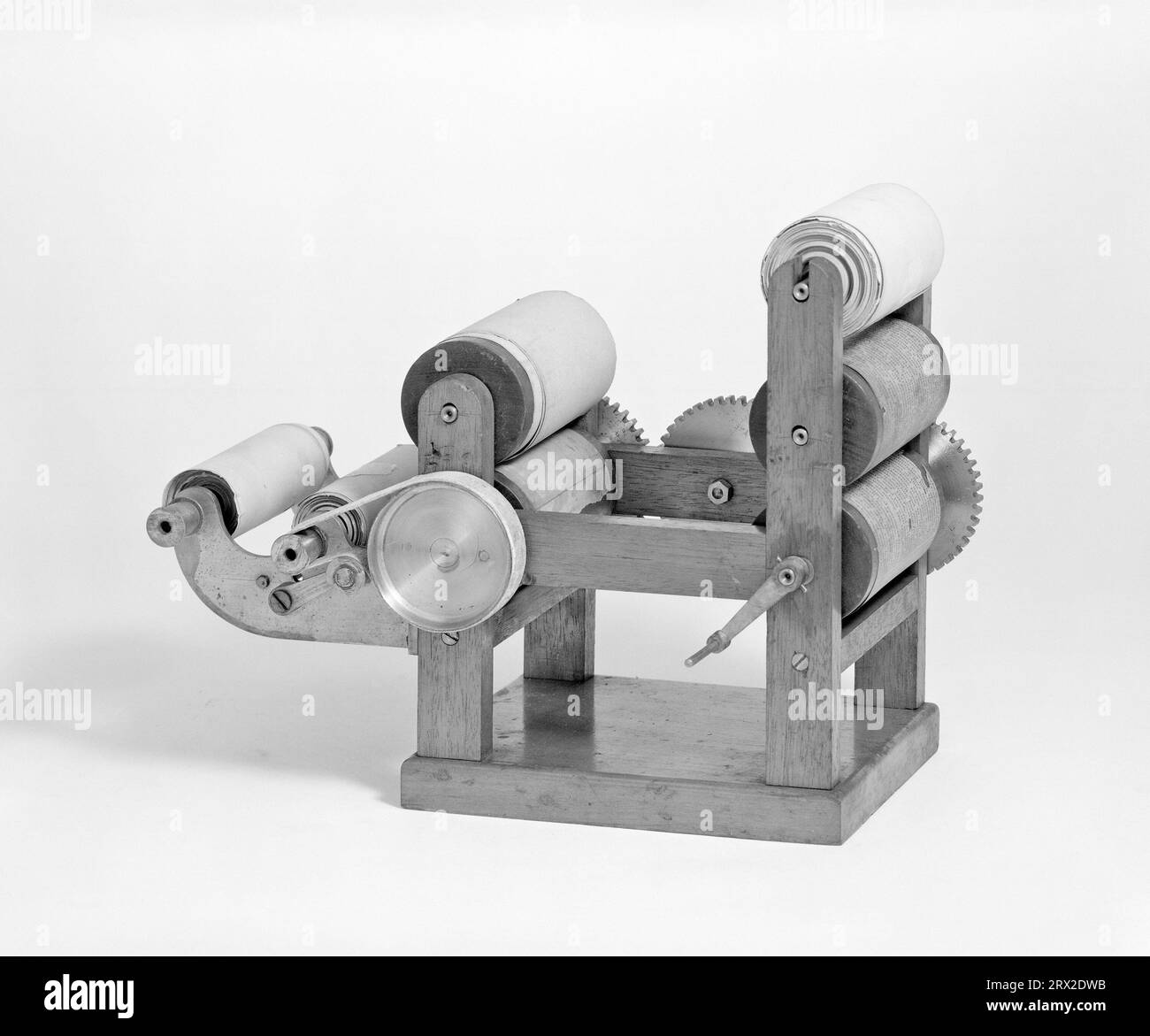 Patent models. Rotary printing press, Hoe, patent no. 162651, from 4" x ...