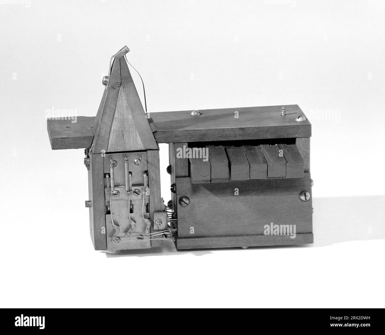 Patent model. Typesetting machine, Pattyson, patent no. 166549. GA ...