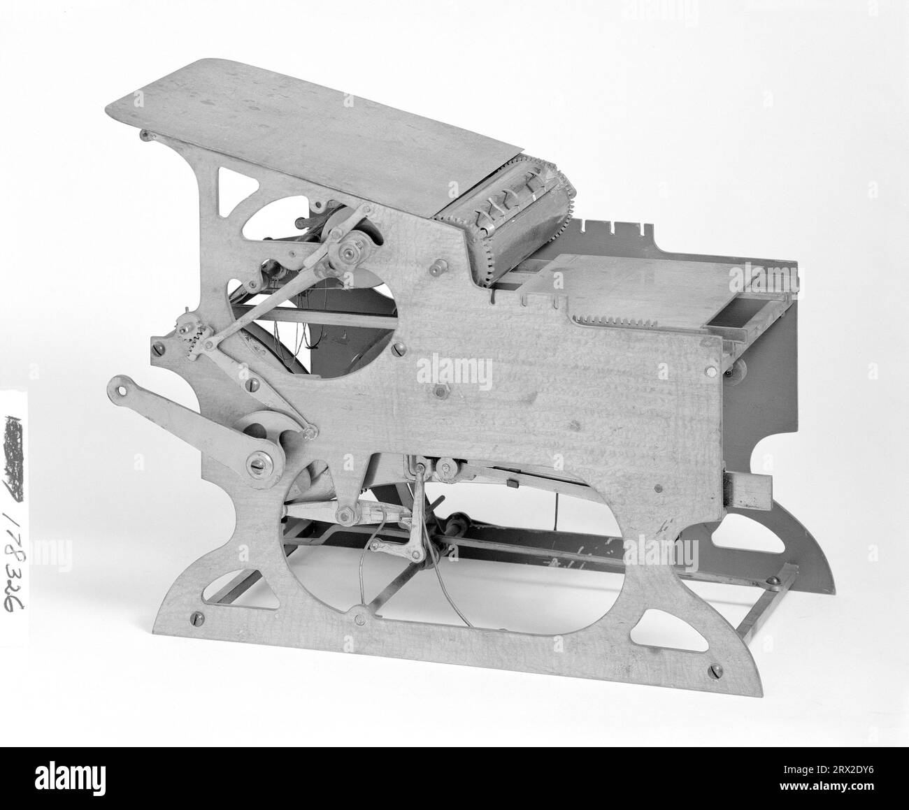 Patent model. Flatbed platen printing press, Potter and Judson, patent ...